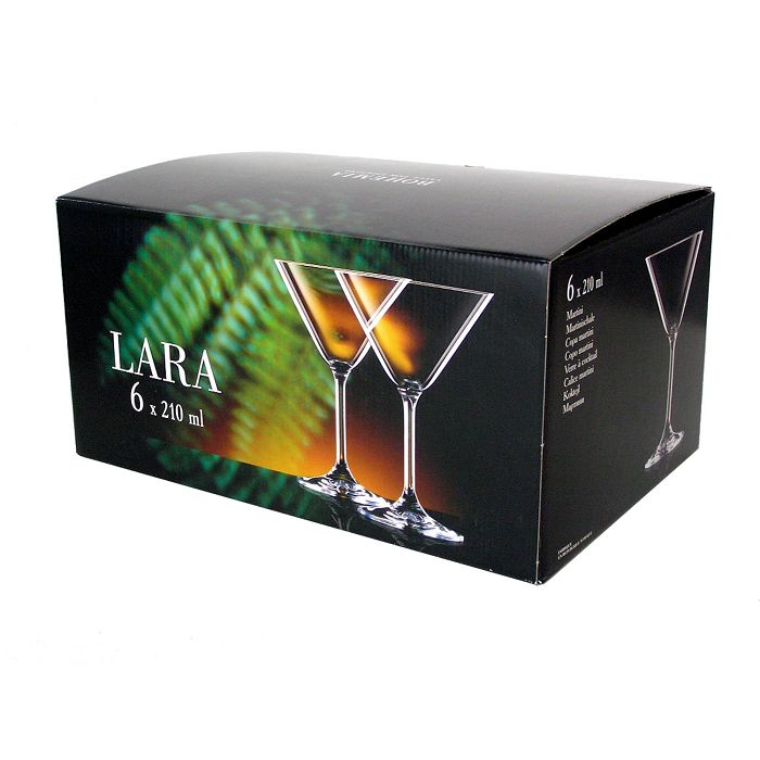 ČAŠE ZA MARTINI KRISTALIN LARA 6/1 210 ML | Kingtrade